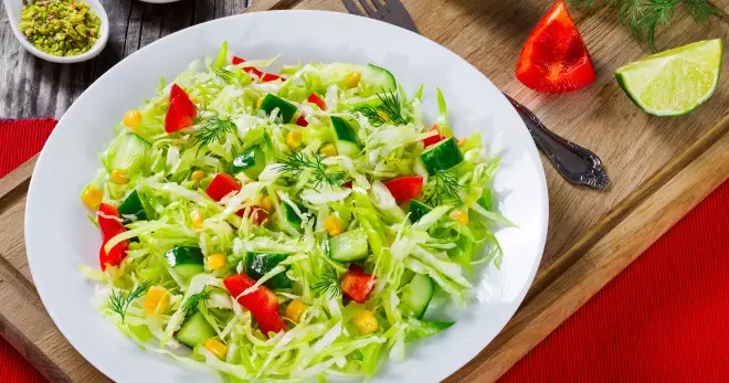 Salad with cabbage and cucumber - prepare a simple and familiar dish in a new way