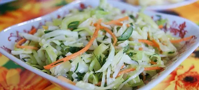Salad with cabbage and cucumber with the addition of peas, carrots, eggs, sausages, peppers and other ingredients 29850_6