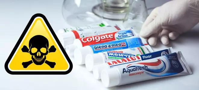 La composició de la pasta de dents - diòxid de titani, fluor, triclosan, sílice en pasta de dents 33127_5