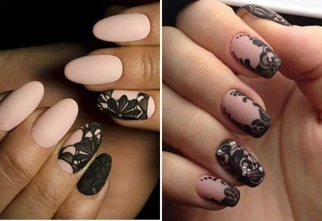 ຄົນອັບເດດ: Manicure ກັບ Lace - Stylish, ສີແດງ, ສີເບດ, Nyudova, ສີບົວ, ສີຟ້າ, ສົດໃສ, Wedding, ຝຣັ່ງ, Lunar, Watch, Matte 33231_18