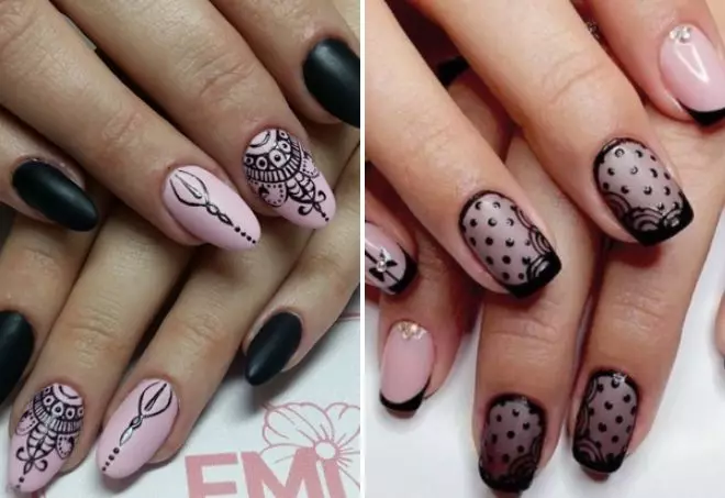 ຄົນອັບເດດ: Manicure ກັບ Lace - Stylish, ສີແດງ, ສີເບດ, Nyudova, ສີບົວ, ສີຟ້າ, ສົດໃສ, Wedding, ຝຣັ່ງ, Lunar, Watch, Matte 33231_4