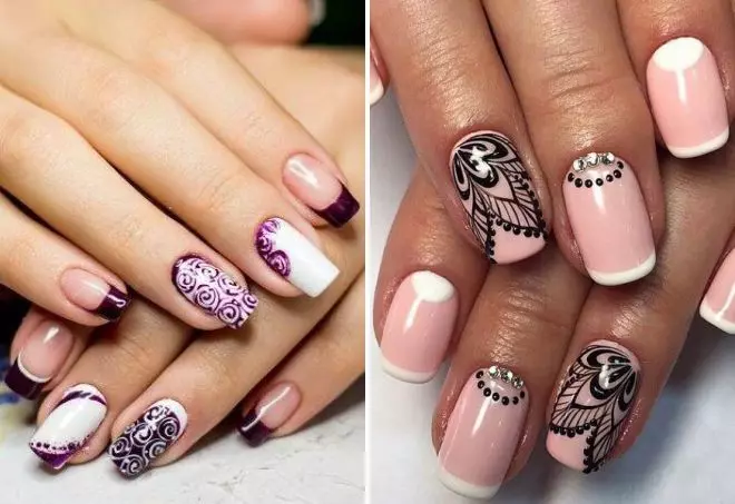 ຄົນອັບເດດ: Manicure ກັບ Lace - Stylish, ສີແດງ, ສີເບດ, Nyudova, ສີບົວ, ສີຟ້າ, ສົດໃສ, Wedding, ຝຣັ່ງ, Lunar, Watch, Matte 33231_8