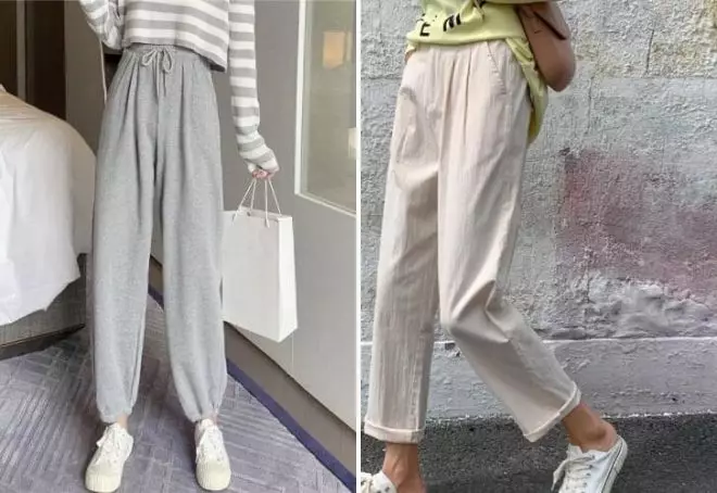 Fashionable qadın şalvar, Trends 2021 - Clash, Palazzo, Arıq, Capri və Hulayfah 3462_32