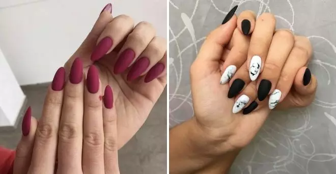 Manicure yemvura paalmond chimiro - mazano echikomberedza uye kwenguva refu zvipikiri, nemuenzaniso, chando uye chando uye dhizaini yeNude 3466_12