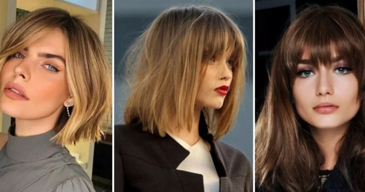 Bangs de moda 2021 - Ideas creativas de diferentes peiteados