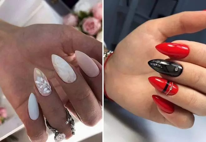 Manicure Migdaloj - Laŭmendaj Tendencoj 2021, la plej belaj novecoj por longa kaj mallonga formo 3469_12