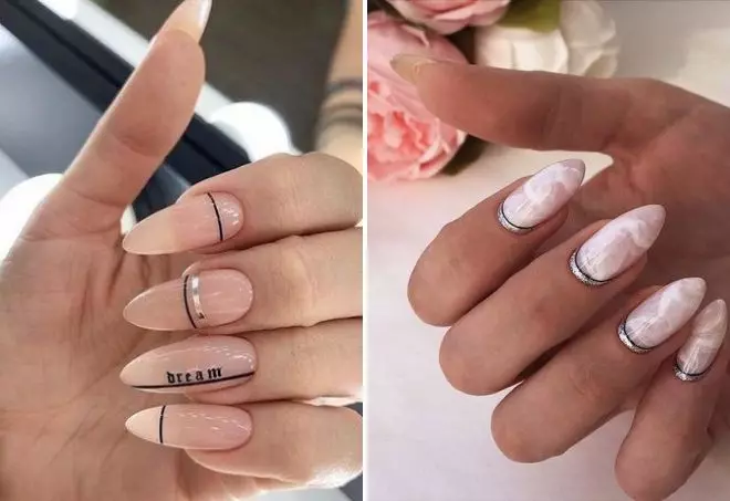 Manicure Migdaloj - Laŭmendaj Tendencoj 2021, la plej belaj novecoj por longa kaj mallonga formo 3469_13