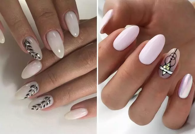 Manicure Migdaloj - Laŭmendaj Tendencoj 2021, la plej belaj novecoj por longa kaj mallonga formo 3469_23