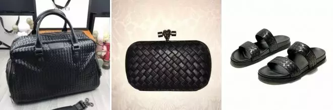 Bottega Veneta - Keeb kwm, Yuav ua li cas paub qhov txawv ntawm qhov cuav, clutch, hnab ev, khau khiab, khau khiab, khau ntaub 3479_5