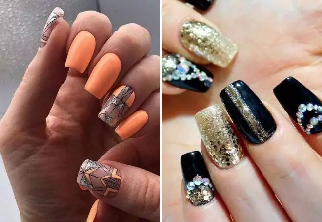 I-Autumn Manicure, Imfashini Yezitayela 2020 - I-Monophonic, Ngomklamo kanye nephephe iphethini, isambulela kanye rolan 3544_16