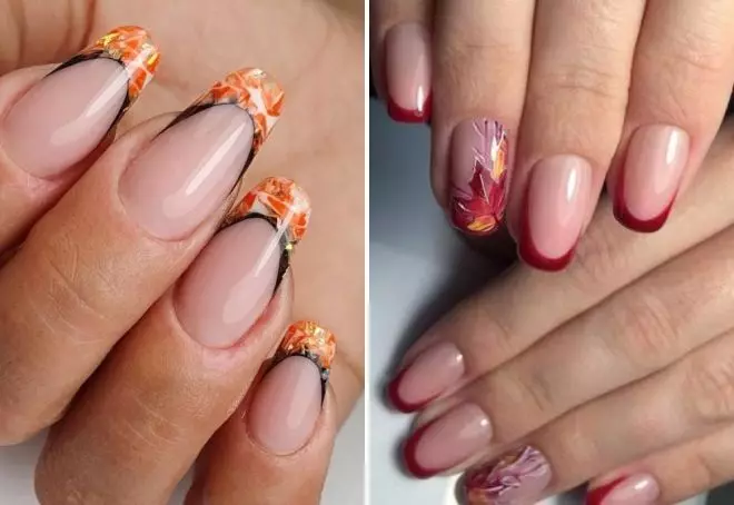 Autumn manicure, fashionable trends 2020 - monophonic, with design and pattern sheet, umbrella and rowan 3544_17