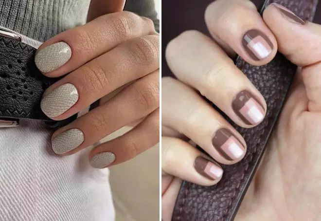 Autumn Manicure, Fashionable Trends 2020 - Monophonic, na may disenyo at pattern sheet, payong at rowan 3544_19