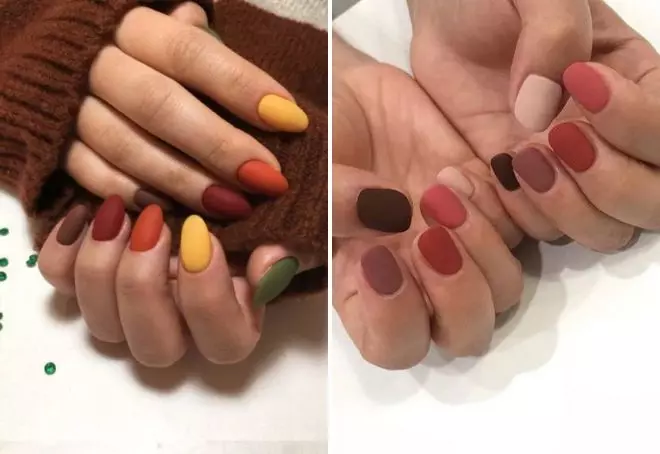 I-Autumn Manicure, Imfashini Yezitayela 2020 - I-Monophonic, Ngomklamo kanye nephephe iphethini, isambulela kanye rolan 3544_26