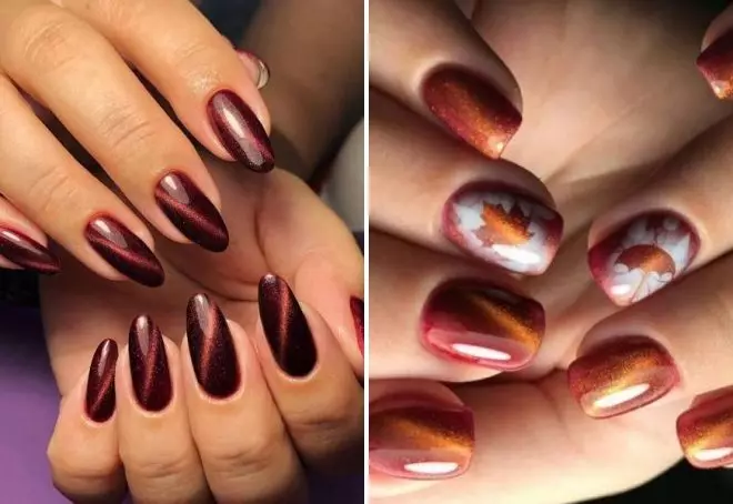 I-Autumn Manicure, Imfashini Yezitayela 2020 - I-Monophonic, Ngomklamo kanye nephephe iphethini, isambulela kanye rolan 3544_27