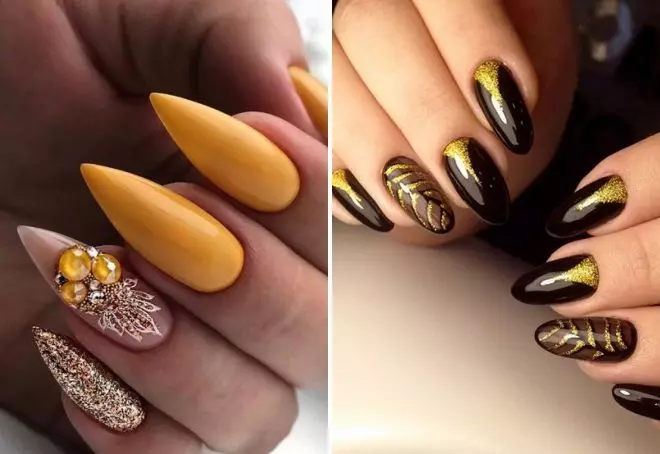 Autumn Manicure, Fashionable Trends 2020 - Monophonic, na may disenyo at pattern sheet, payong at rowan 3544_3