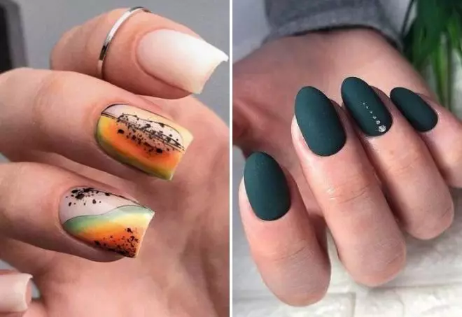 Autumn Manicure, Fashionable Trends 2020 - Monophonic, na may disenyo at pattern sheet, payong at rowan 3544_4