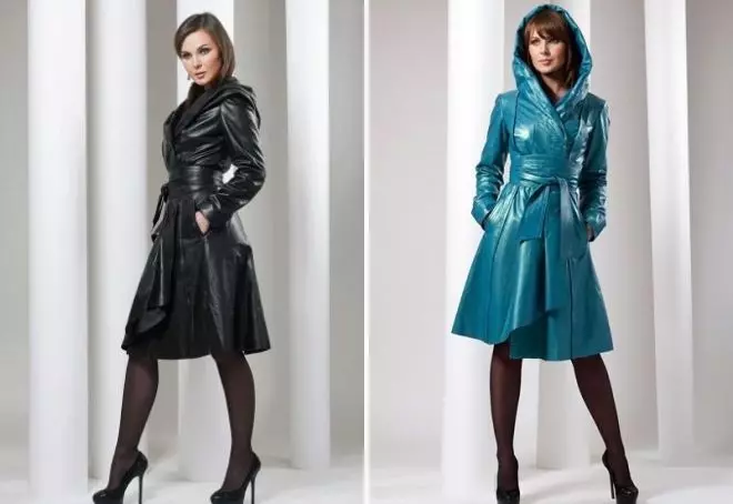 ქალთა Raincoats 2020 - ტყავი, suede, გამჭვირვალე და varnishing, denim და stegan 3546_24