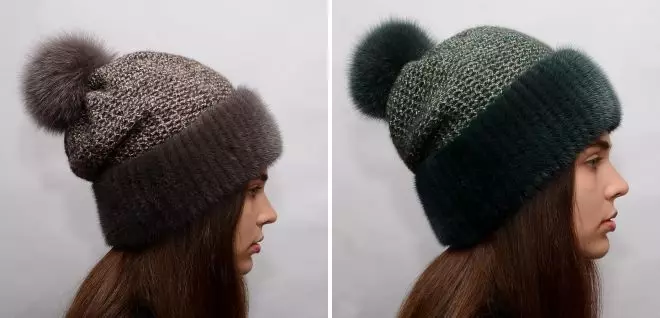 Fashionable niniting caps 2020 - Paano pumili ng taglamig at taglagas accessory mula sa mink, angora at makapal na sinulid 3549_14