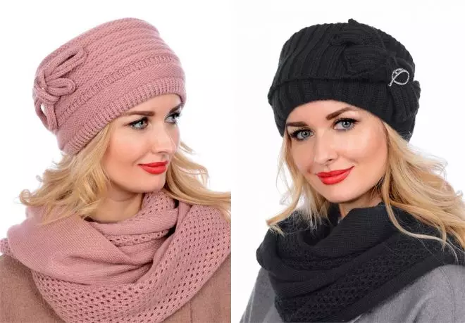 Caps de malha elegante 2020 - Como escolher um acessório de inverno e outono de mink, angora e fio grosso 3549_17