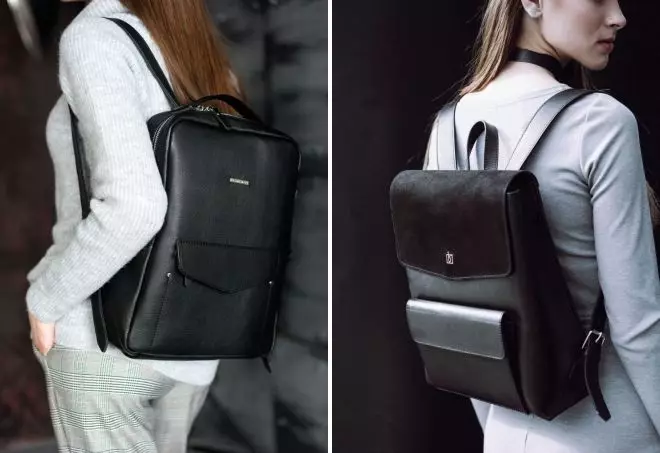 நவநாகரீக backpacks 2020 - தோல், டெனிம், விளையாட்டு, வெளிப்படையான மற்றும் அச்சு 3551_10