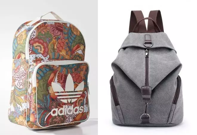 நவநாகரீக backpacks 2020 - தோல், டெனிம், விளையாட்டு, வெளிப்படையான மற்றும் அச்சு 3551_12