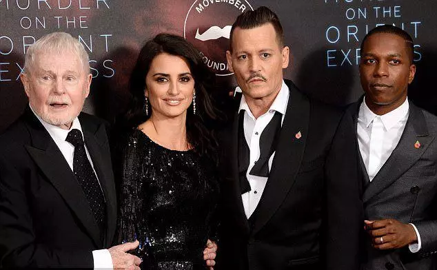 Penélope Cruz, Derek Jacobi, Johnny Depp e Leslie Odom Jr.