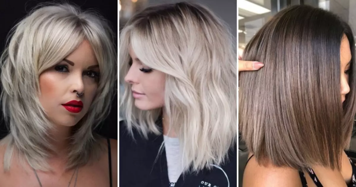 Fashionable female haircuts sa medium hair 2020 - tuwid, curly, thin, bob, cascade, karara, kawalaan ng simetrya