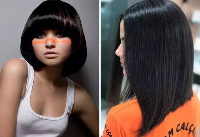 Ang mga fashionable nga mga haircuts sa babaye sa medium nga buhok 2020 - sa tul-id, curly, manipis, Bob, Cascade, Kara, Asymmetry 3554_6