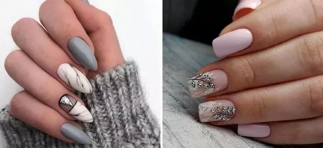 Xyoo Tshiab manicure 2020 rau ntev tes - nrog ib tug qauv, nrag, rhinestones, liab, dawb, kab tho, ci, dub, xiav, french 3562_11