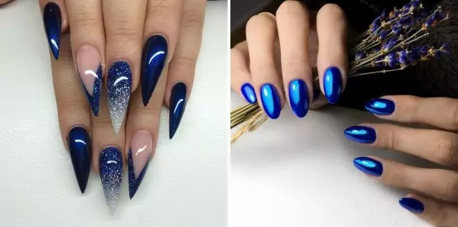 Xyoo Tshiab manicure 2020 rau ntev tes - nrog ib tug qauv, nrag, rhinestones, liab, dawb, kab tho, ci, dub, xiav, french 3562_18