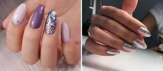 Nytår Manicure 2020 For lange negle - med et mønster, maleri, rhinestones, rød, hvid, smaragd, skinnende, sort, blå, fransk 3562_5