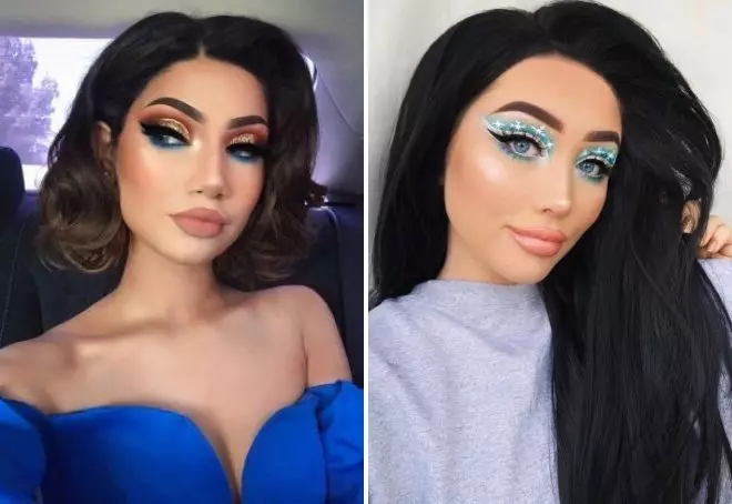 Nový rok make-up 2020 - pre blondínky, brunetky, červené, hnedé, modré, zelené oči, s iskry, drahokamy, nahé, svetlé 3565_10