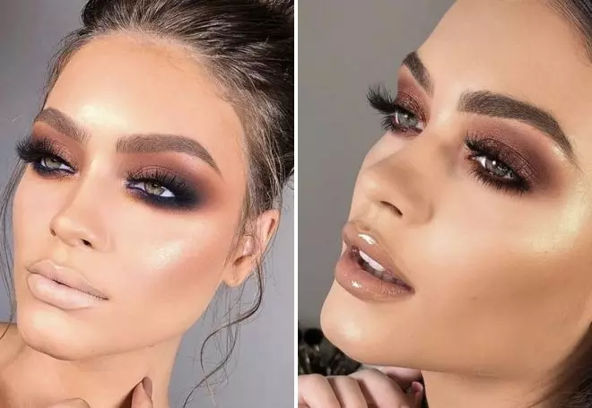 Nový rok make-up 2020 - pro blondýnky, brunetky, červené, hnědé, modré, zelené oči, s jiskry, kamínky, nahý, jasný 3565_11