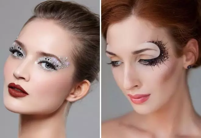 Trucco di Capodanno 2020 - Per bionde, brune, rosso, marrone, blu, occhi verdi, con scintillii, strass, nudo, luminoso 3565_14