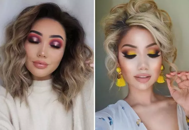 Nový rok make-up 2020 - pre blondínky, brunetky, červené, hnedé, modré, zelené oči, s iskry, drahokamy, nahé, svetlé 3565_5