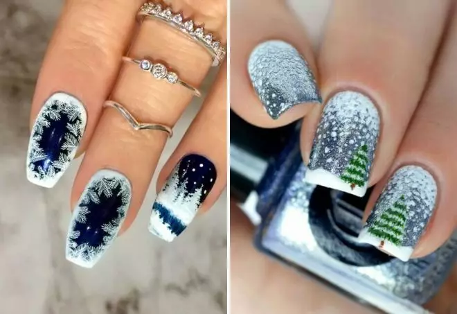 Thiết kế năm mới Nail 2020 - Với chuột, ớt, kim cương, giấy bạc, trong màu pastel, với vàng, nhãn dán, bản vẽ khác nhau 3566_11