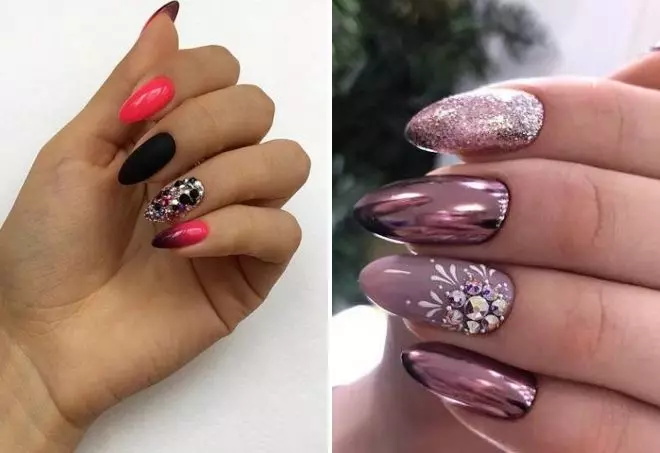 Thiết kế năm mới Nail 2020 - Với chuột, ớt, kim cương, giấy bạc, trong màu pastel, với vàng, nhãn dán, bản vẽ khác nhau 3566_17