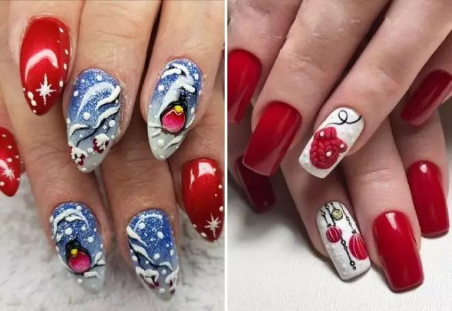 Thiết kế năm mới Nail 2020 - Với chuột, ớt, kim cương, giấy bạc, trong màu pastel, với vàng, nhãn dán, bản vẽ khác nhau 3566_19