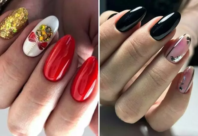 Thiết kế năm mới Nail 2020 - Với chuột, ớt, kim cương, giấy bạc, trong màu pastel, với vàng, nhãn dán, bản vẽ khác nhau 3566_8