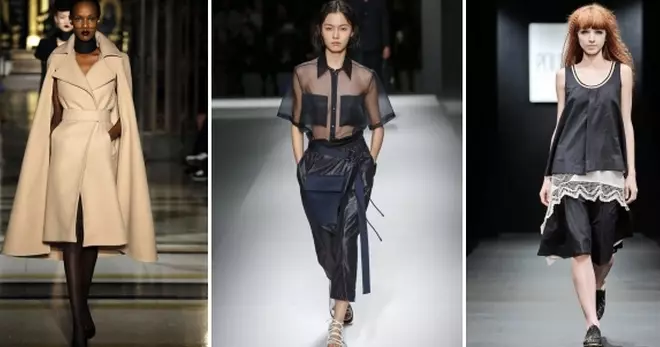 Moda tendensiyaları 2019 - paltarda, geyimlər, ətəklər, jeans, sviter, mayo, dublyaj, ayaqqabı, ayaqqabı, çantalar, saç düzümü, makiyaj