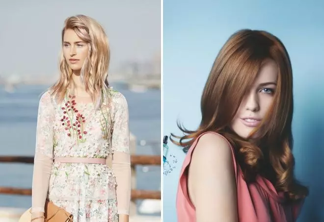 Warna rambut bergaya 2019 - Untuk blondes, brunettes, perang rambutnya, berambut perang, trend untuk coklat, hijau, mata biru, pendek, tengah, rambut panjang 3572_10