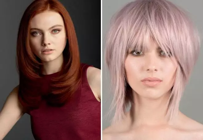 Նորաձեւ մազերի գույնը 2019 - շիկահեր, brunettes, redhead, շեկոն, շագանակագույն, կանաչ, կապույտ աչքի, կարճ, միջին, երկար մազերի համար 3572_16