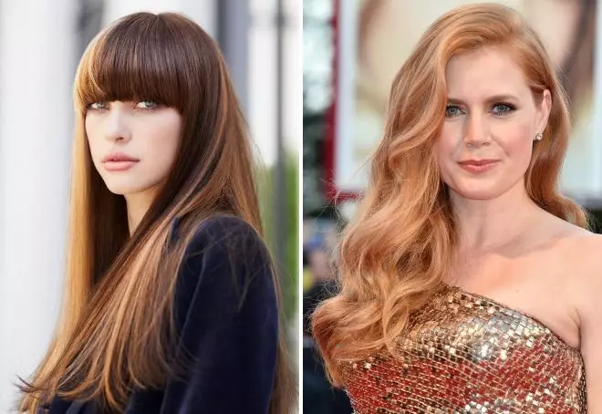 Նորաձեւ մազերի գույնը 2019 - շիկահեր, brunettes, redhead, շեկոն, շագանակագույն, կանաչ, կապույտ աչքի, կարճ, միջին, երկար մազերի համար 3572_20