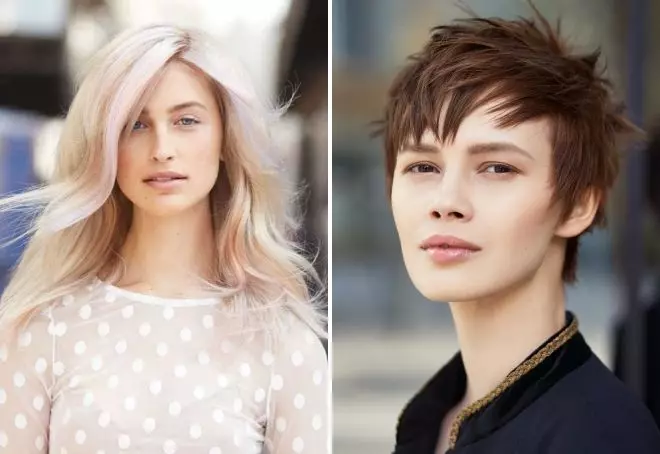 Warna rambut bergaya 2019 - Untuk blondes, brunettes, perang rambutnya, berambut perang, trend untuk coklat, hijau, mata biru, pendek, tengah, rambut panjang 3572_23