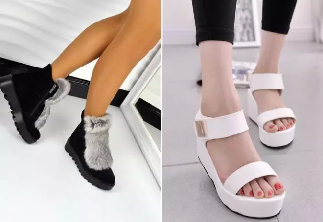 Belas sapatos de moda 2018 para meninas - primavera-verão, no calcanhar e sem, plataforma, cunha, sola trator 3585_18