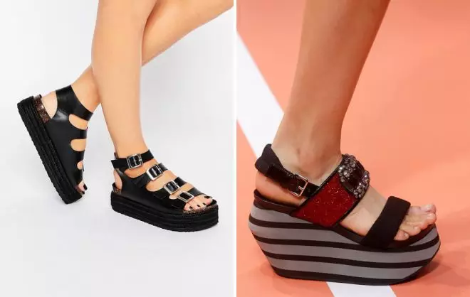 Magandang fashion shoes 2018 para sa mga batang babae - tagsibol-tag-init, sa takong at walang, platform, wedge, traktor sole 3585_19