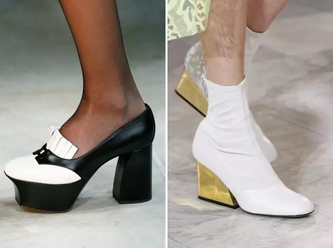 Belas sapatos de moda 2018 para meninas - primavera-verão, no calcanhar e sem, plataforma, cunha, sola trator 3585_7