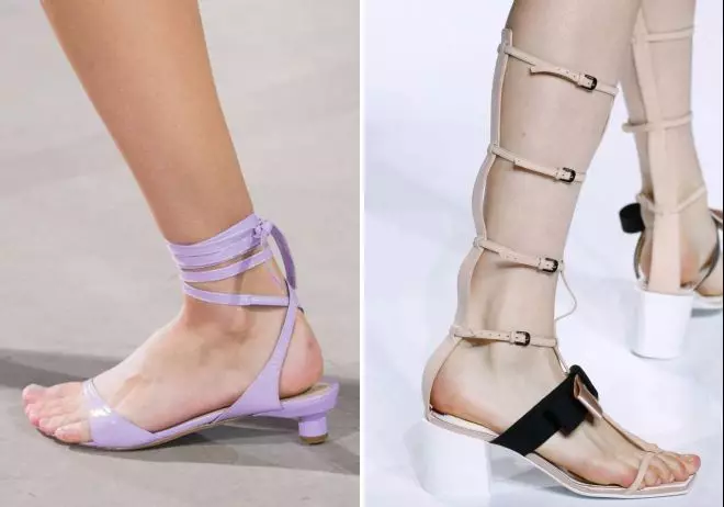 Belas sapatos de moda 2018 para meninas - primavera-verão, no calcanhar e sem, plataforma, cunha, sola trator 3585_8