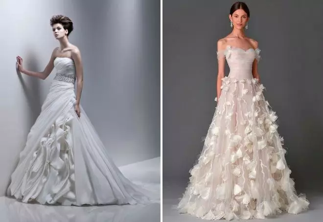 The most beautiful wedding dresses 2018 - fashion trends for winter and summer, lush, short, colored, for complete 3588_11