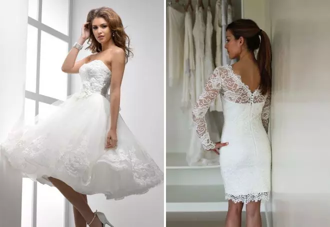 The most beautiful wedding dresses 2018 - fashion trends for winter and summer, lush, short, colored, for complete 3588_13